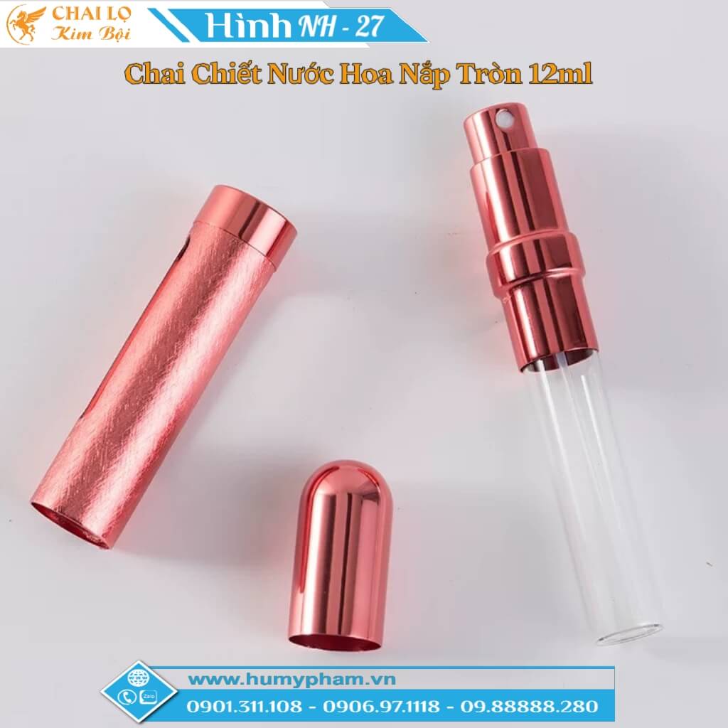 CHAI CHIẾT NƯỚC HOA NẮP TRÒN 12ML